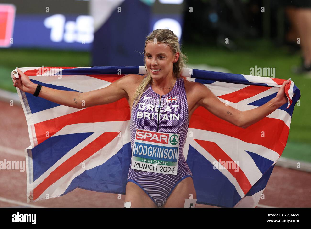 Keely HODGKINSON celebrating her Gold Medal in the 800m at the European ...