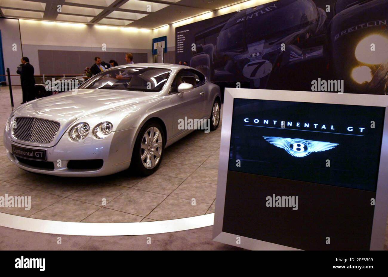 The new Bentley Continental GT is seen on display at the Los Angeles ...