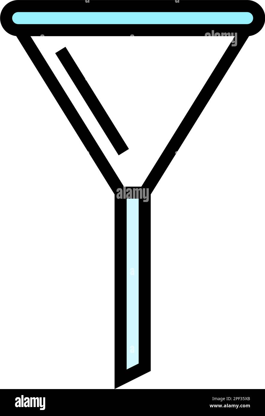 funnel chemical glassware lab color icon vector illustration Stock ...