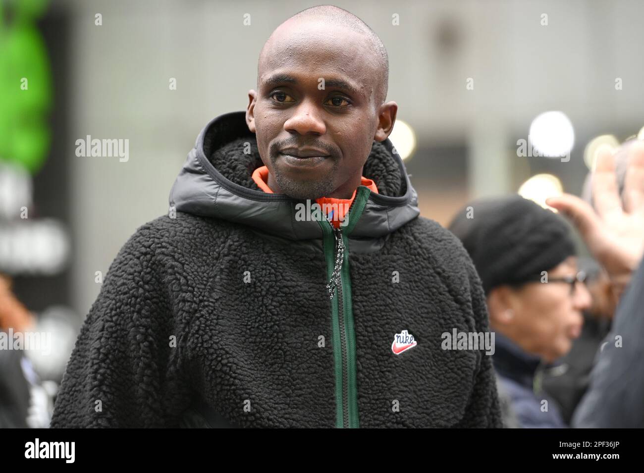 New York, USA. 16th Mar, 2023. Professional athlete Jacob Kiplimo ...