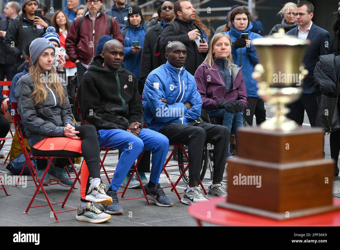 New York, USA. 16th Mar, 2023. Professional athletes (l-r) two-time ...