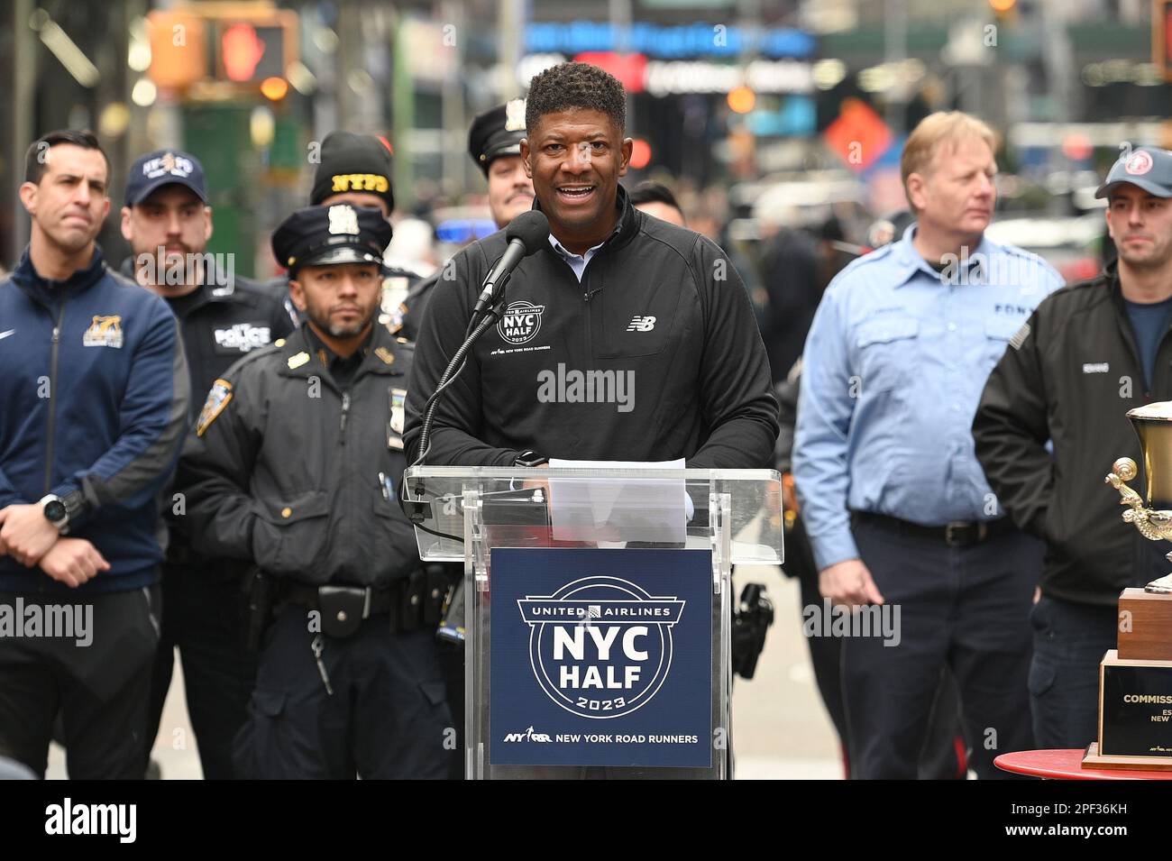 New York, USA. 16th Mar, 2023. Ted Metellus, SVP of Events, NYRR, and ...