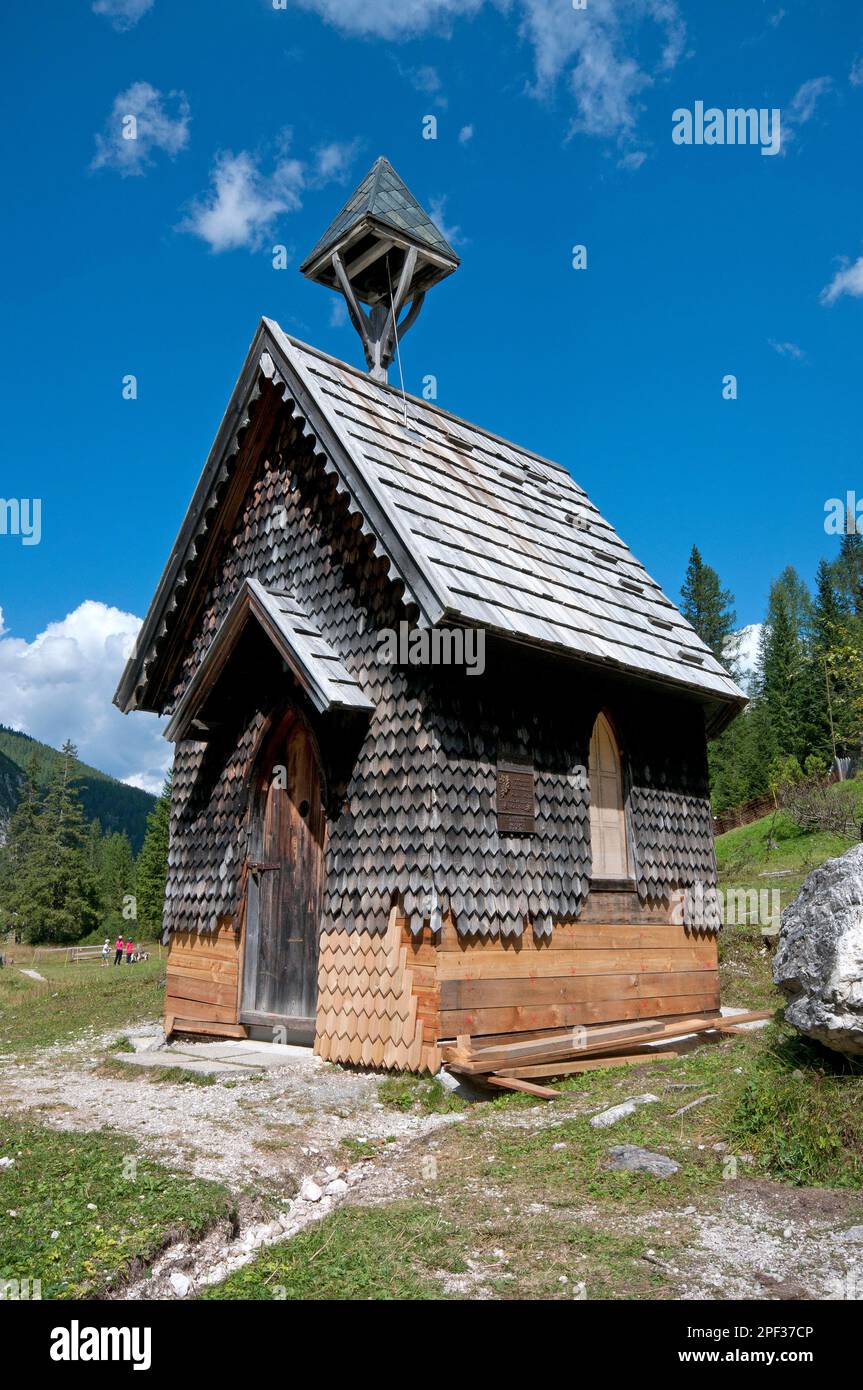 Small church near Tre Scarperi Refuge (1626 mt), Val Campo di Dentro ...