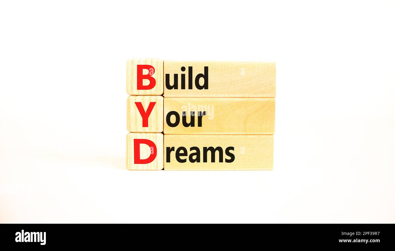 BYD build your dreams symbol. Concept words BYD build your dreams on ...