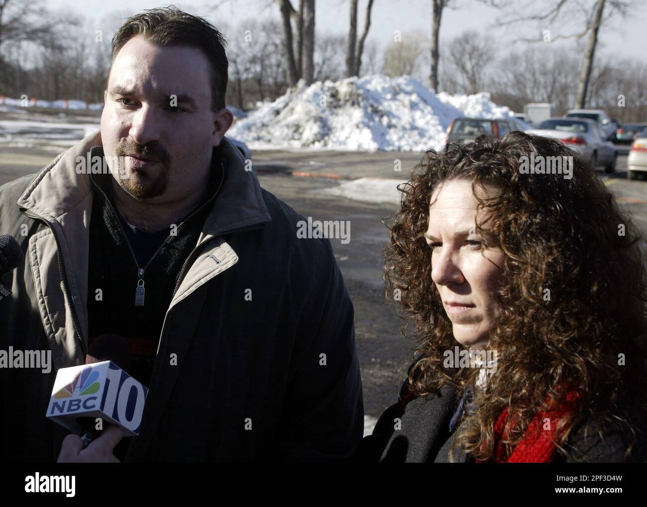 Todd King, left, and Theresa O'Toole, from Framingham, Mass., both ...