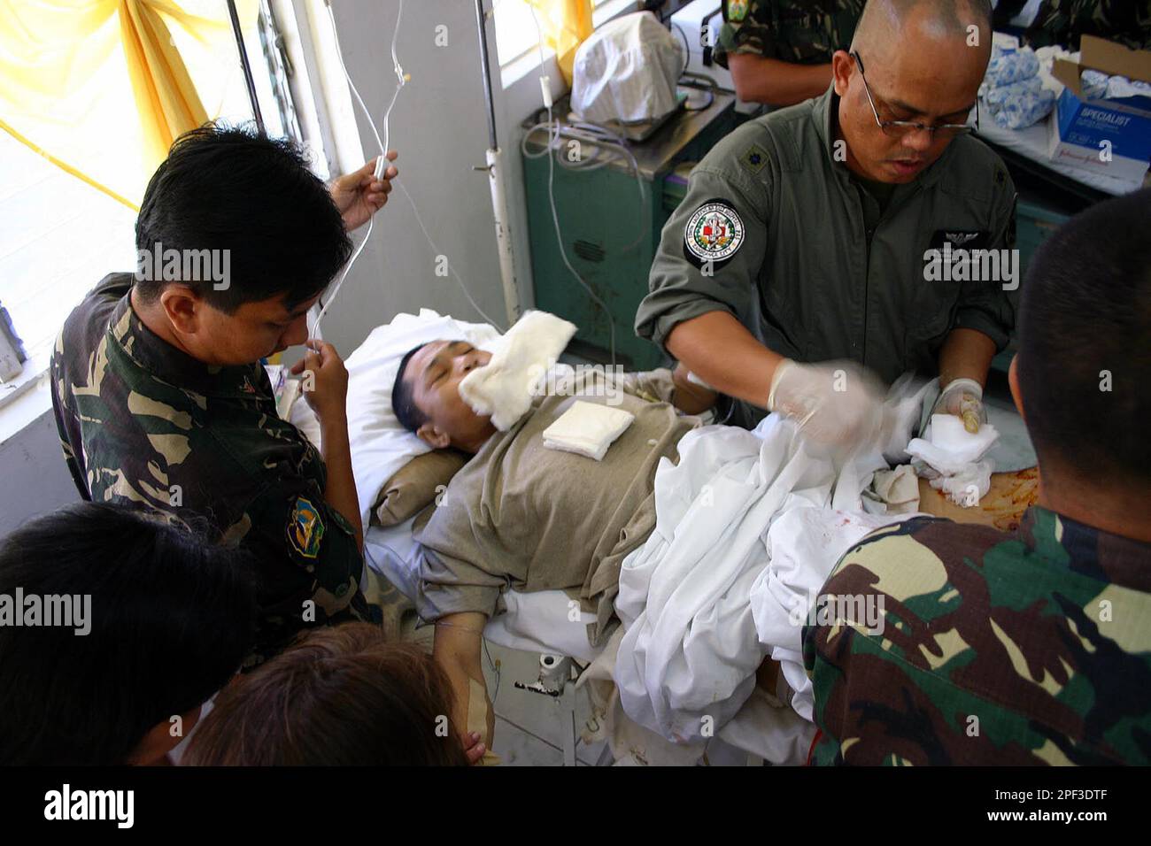 A captured leader of al-Qaida-linked Abu Sayyaf extremist group Galib Andang, alias Commander ...