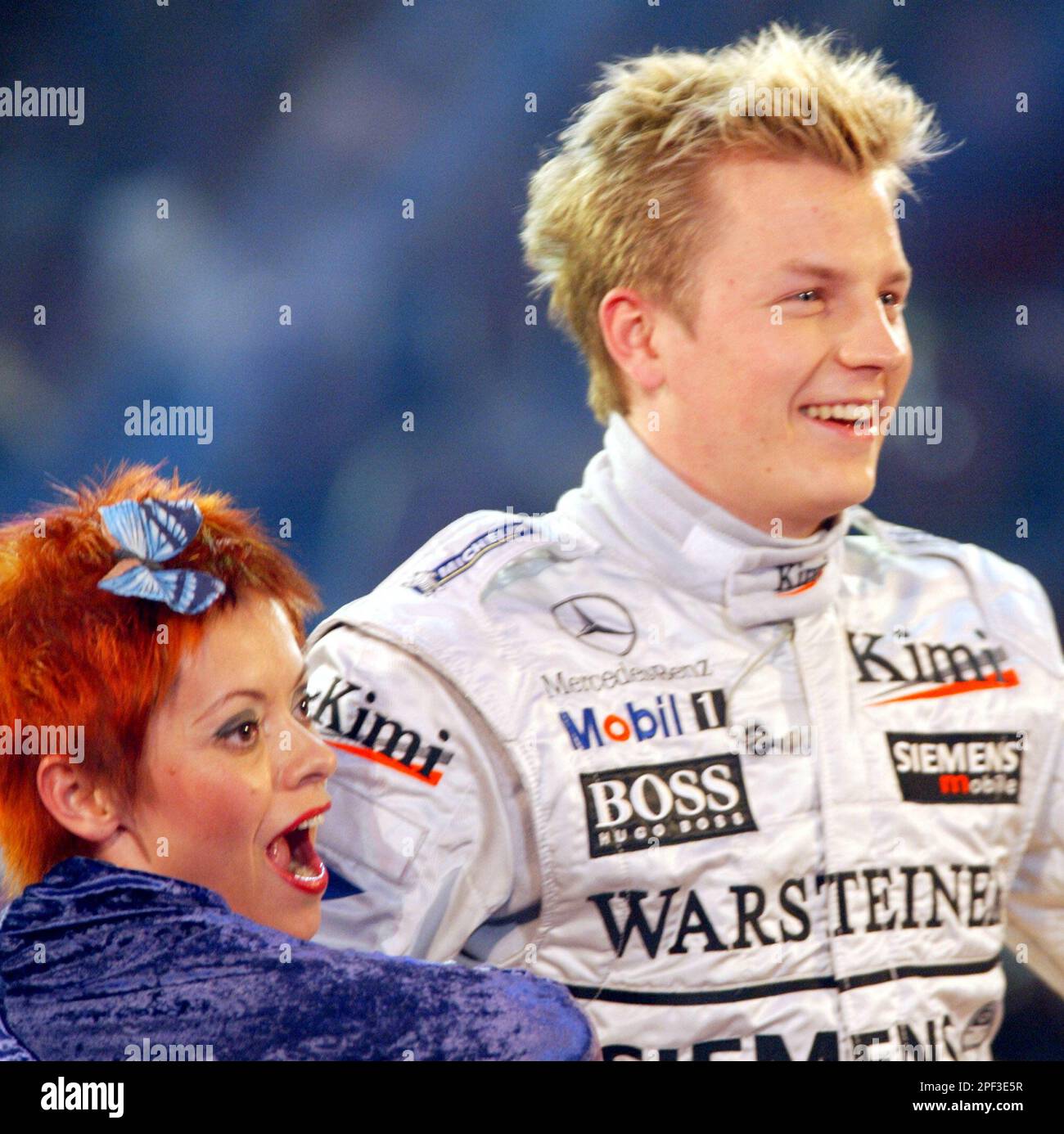 Finnish Formula-1 driver Kimi Raikkonen during his appearance with ...