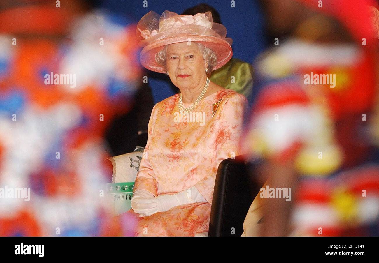 Britain's Queen Elizabeth II attends the opening ceremony of the ...