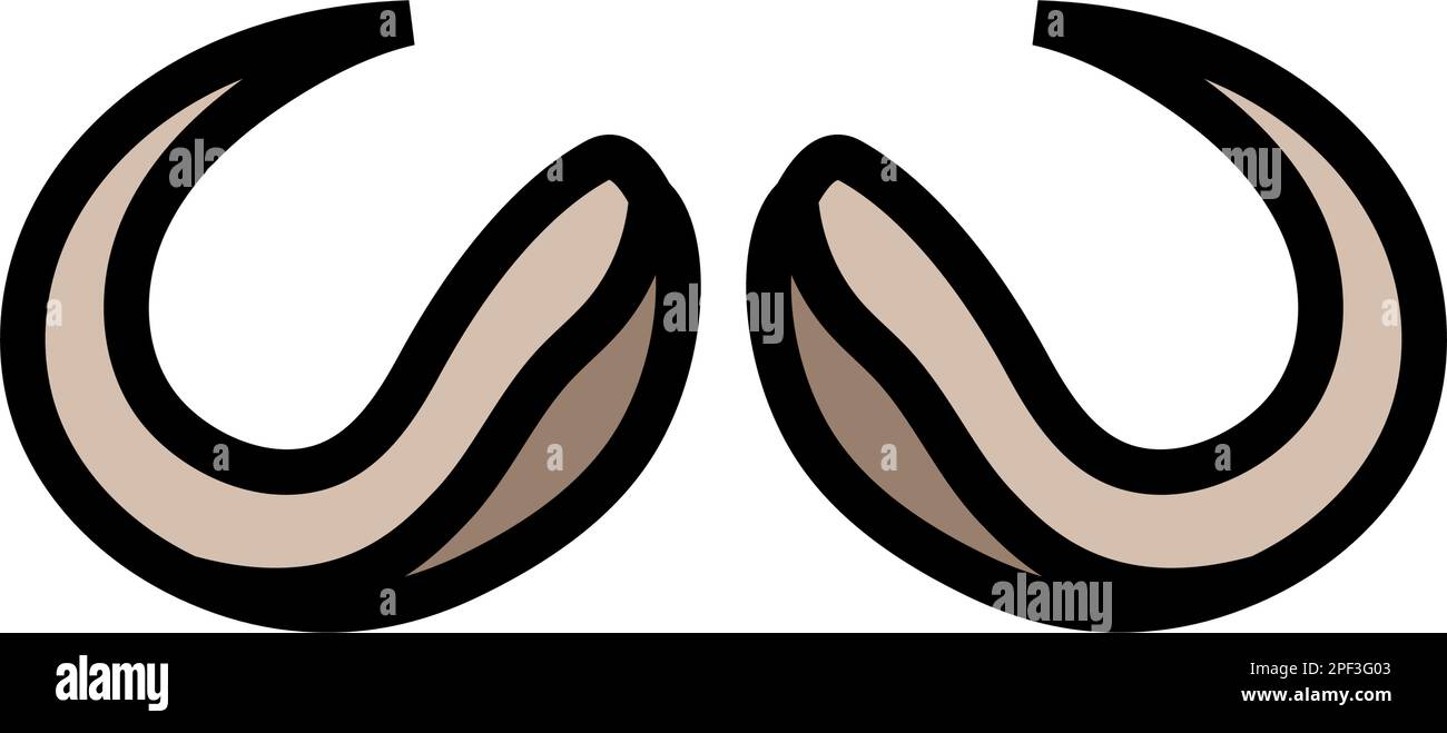 Buffalo horns trophy Stock Vector Images - Alamy