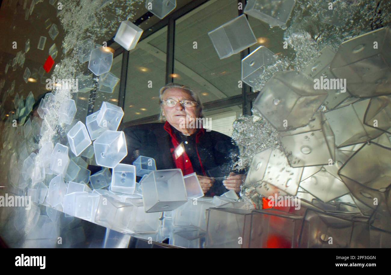 German Artist, Ingo Maurer, poses for a photo in front of his ...