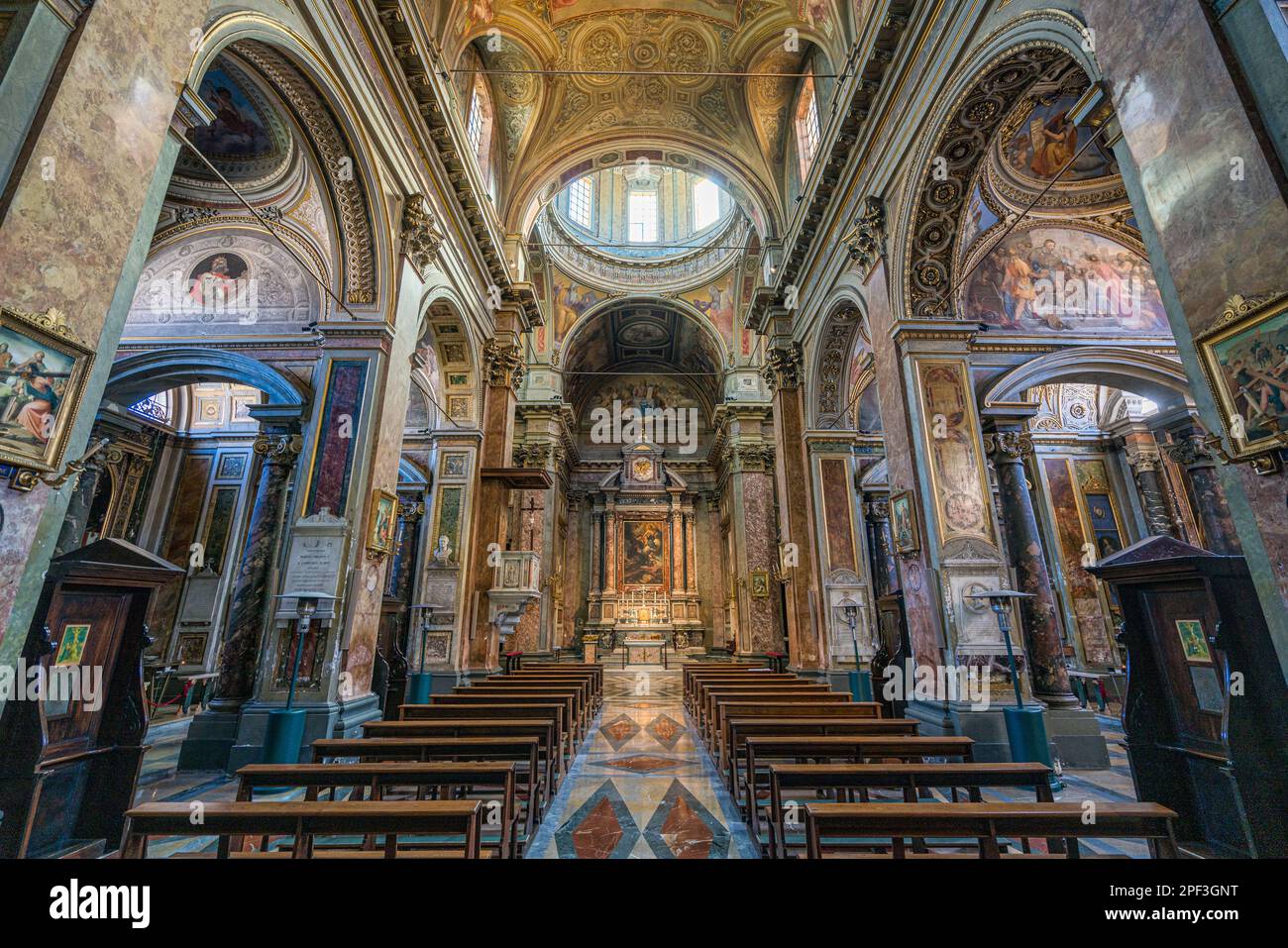 The beautiful interior from the Church of San Rocco all'Augusteo in ...