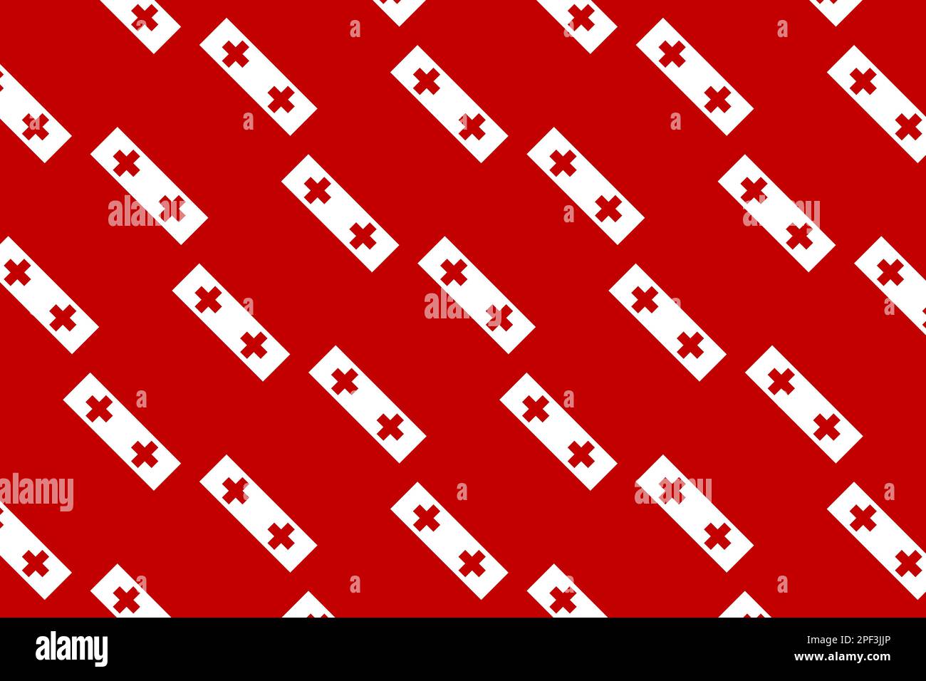 Geometric pattern in the colors of the national flag of Tonga. The ...