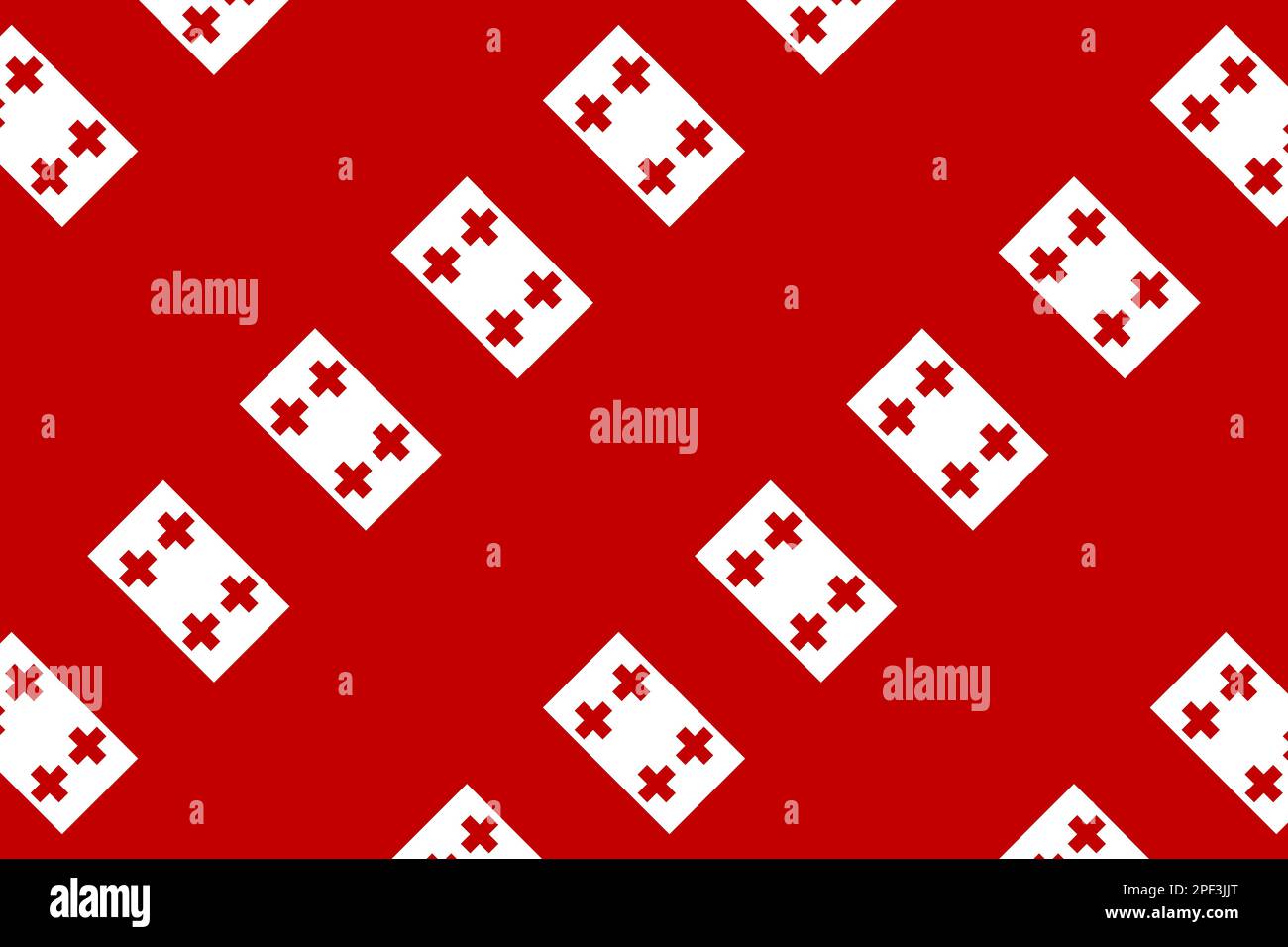 Geometric pattern in the colors of the national flag of Tonga. The ...