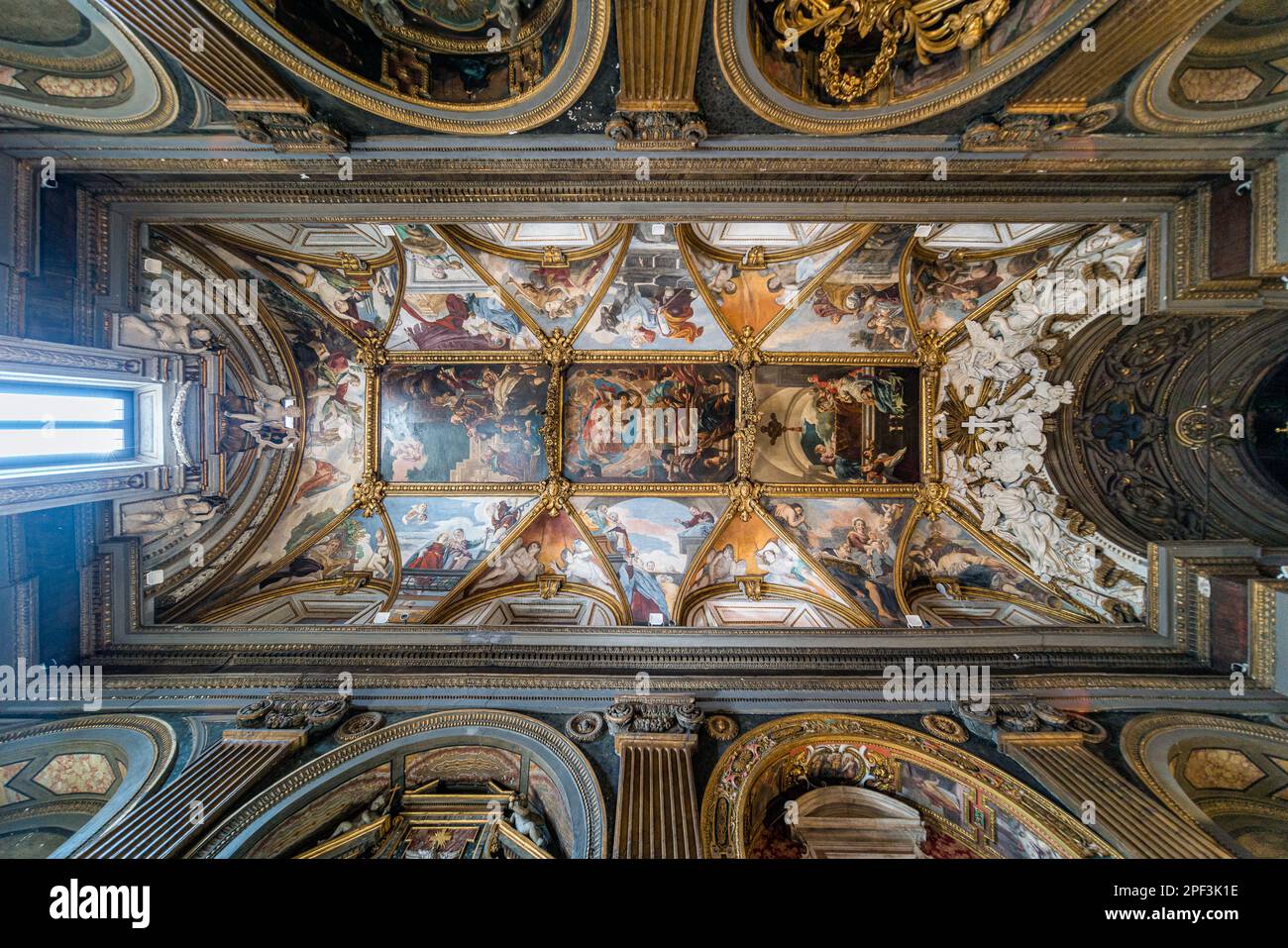 The beautiful interior from the Church of Santa Maria in Trivio in Rome ...