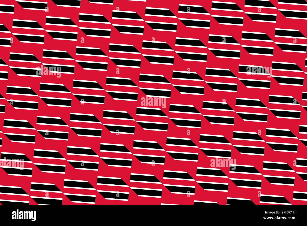 Geometric pattern in the colors of the national flag of Trinidad and ...