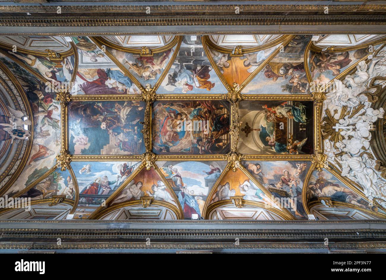 The beautiful interior from the Church of Santa Maria in Trivio in Rome ...