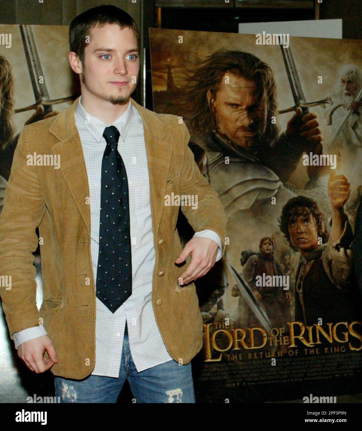 Lord of the Rings actor Elijah Wood, who plays Frodo, arrives at the ...