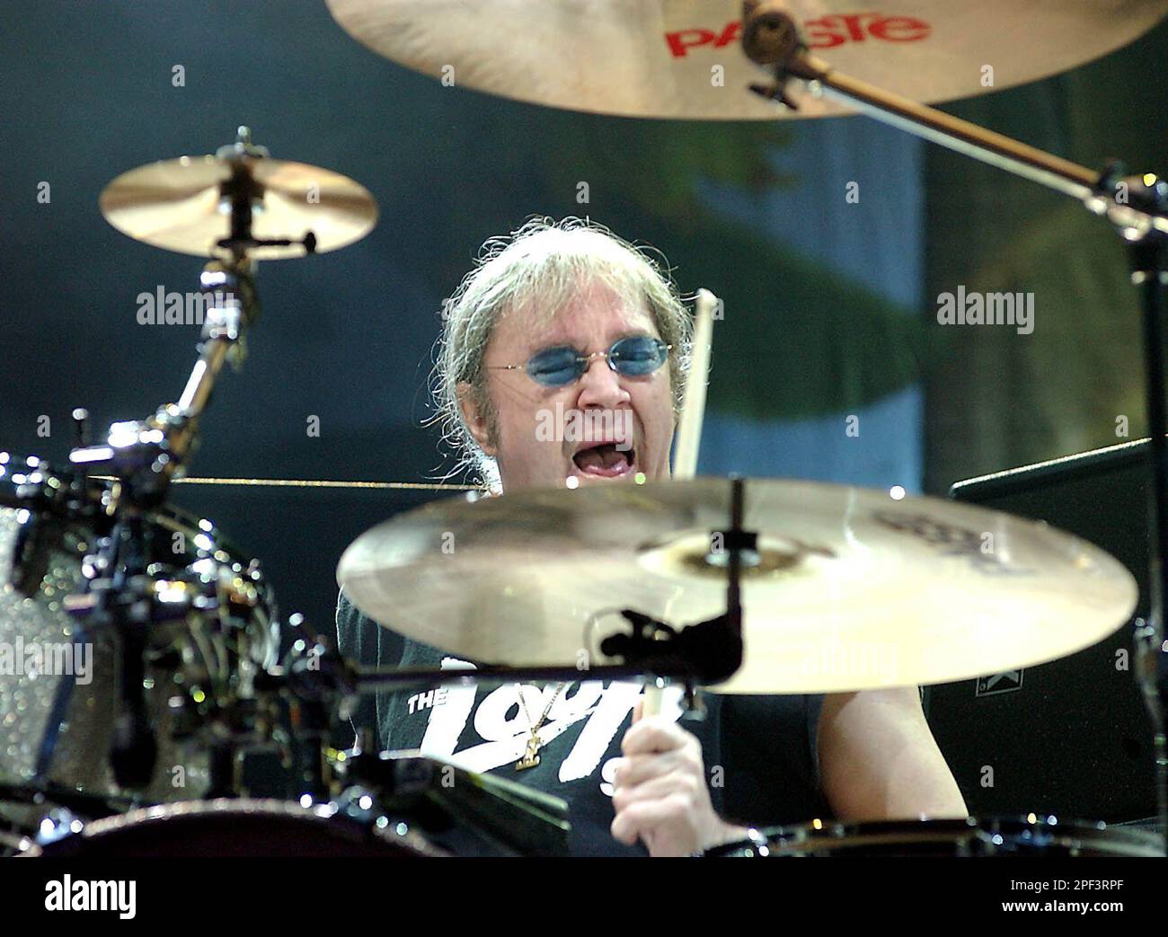 Drummer Ian Paice performs during the concert of the British rock band ...