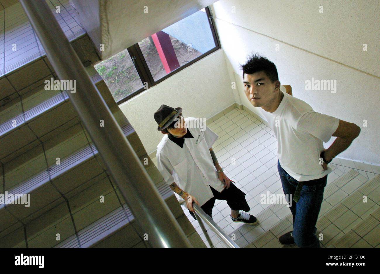 Singaporean filmmaker Royston Tan, right, and Shaun Tan, left one of ...