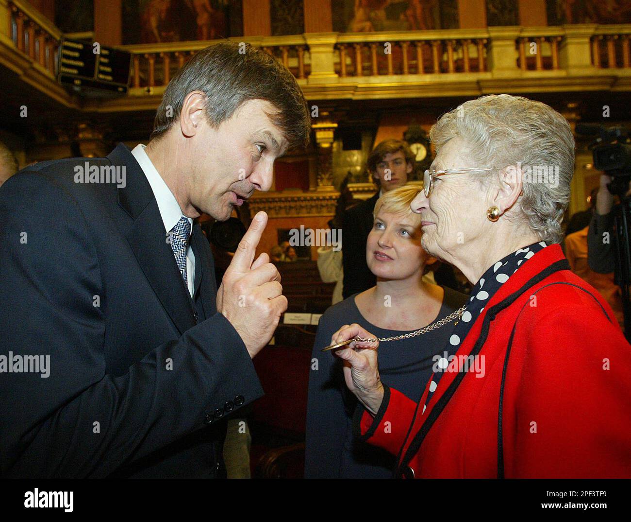 Raoul Wallenberg's younger sister Nina Lagergren, right, of Sweden ...