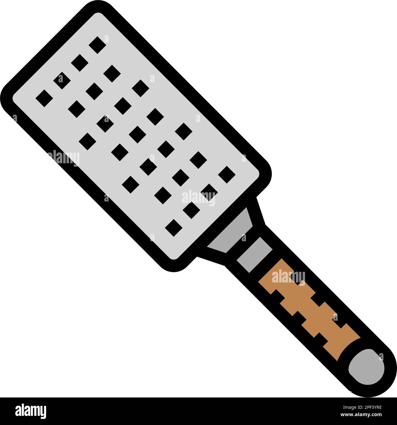 stainless steel microplane kitchen cookware color icon vector ...