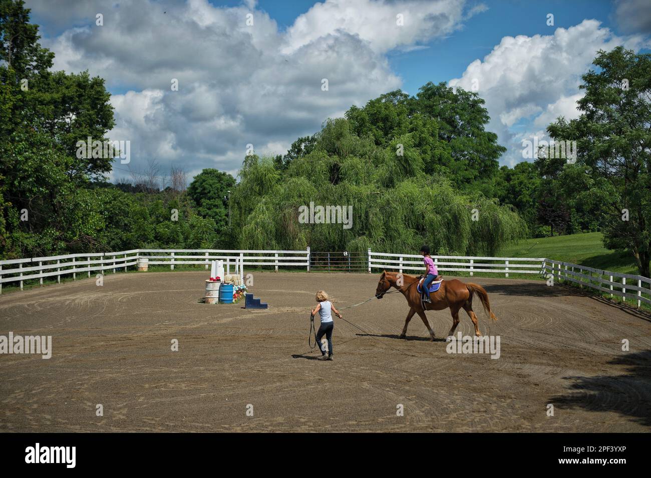 UNITED STATES - June 19, 2019: Emily Houston of Paeonian Springs gives ...