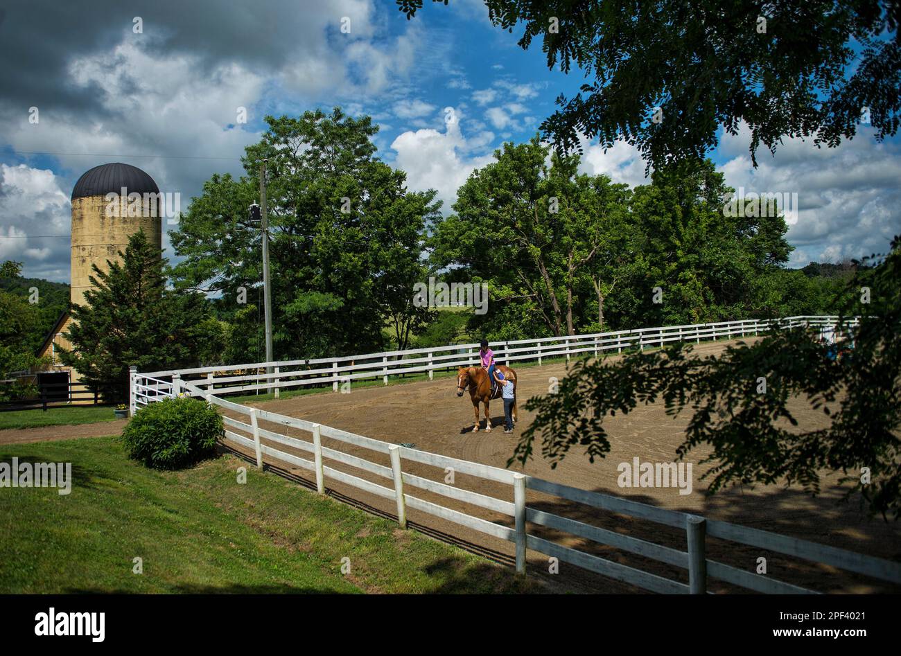 UNITED STATES - June 19, 2019: Emily Houston of Paeonian Springs gives ...