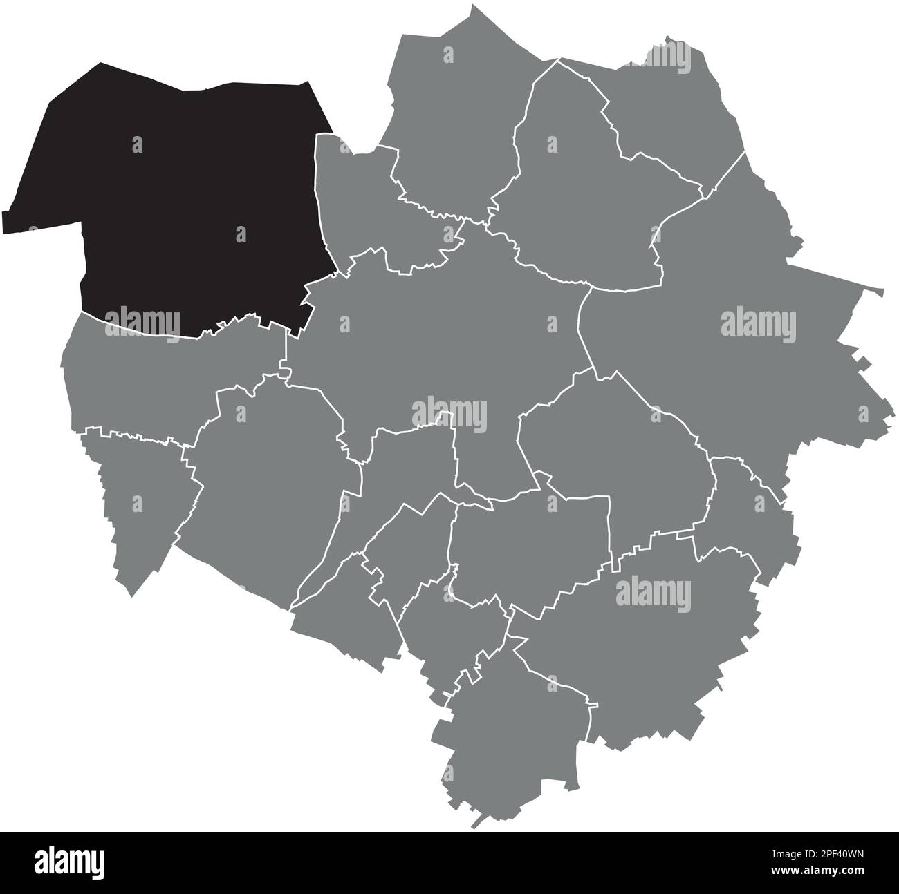 Locator map of the GHLIN DISTRICT, MONS Stock Vector Image & Art - Alamy