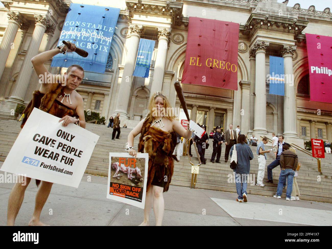 PETA members, Jason Bayless, left, of Norfolk, Va., and Jenny Walsh of ...