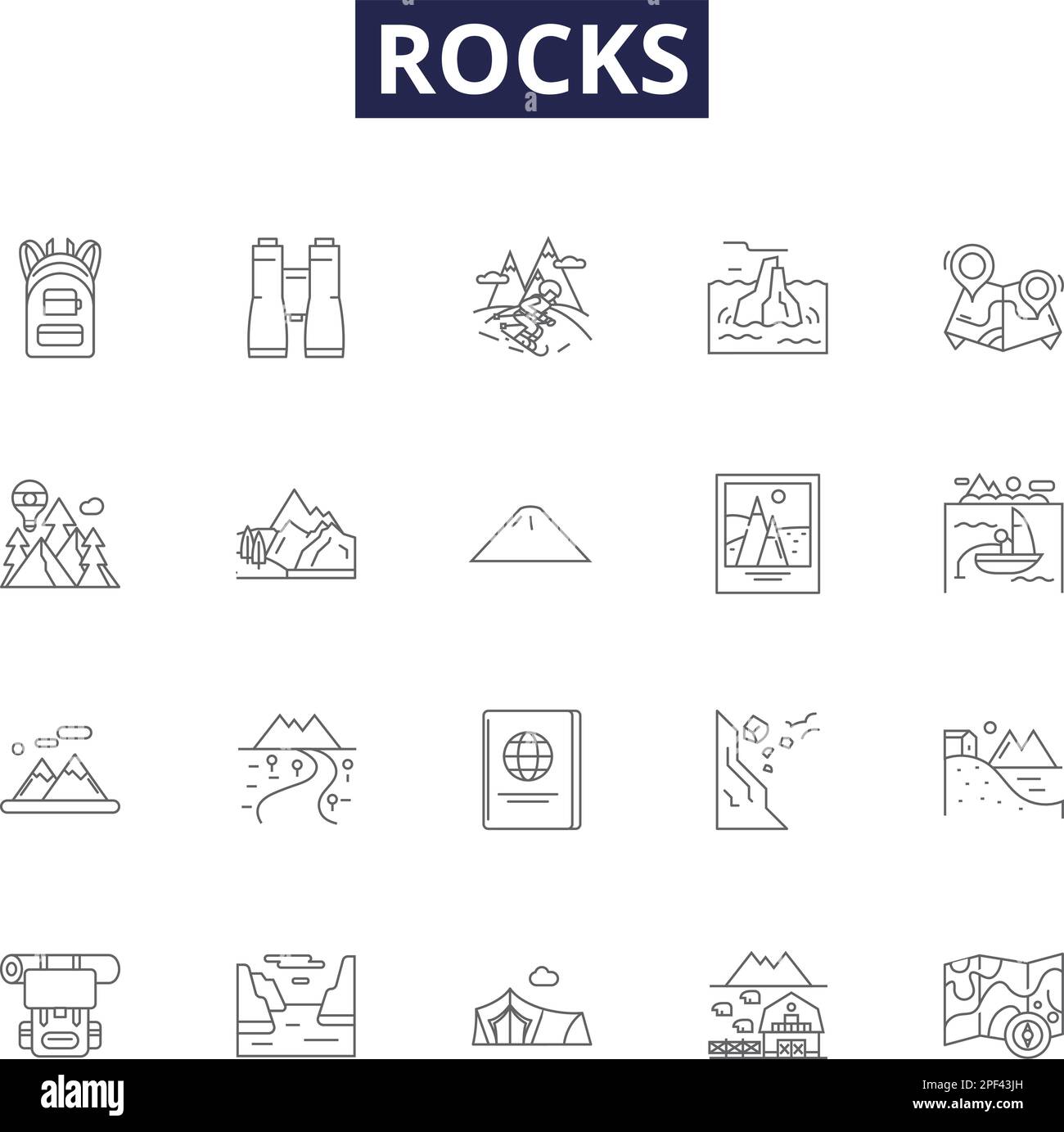 Rocky landscape detail Stock Vector Images - Alamy