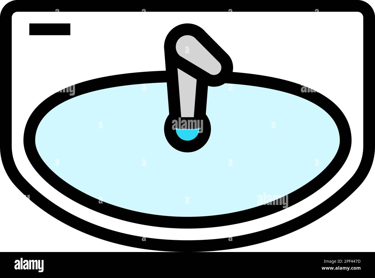 sink top view color icon vector illustration Stock Vector Image & Art ...