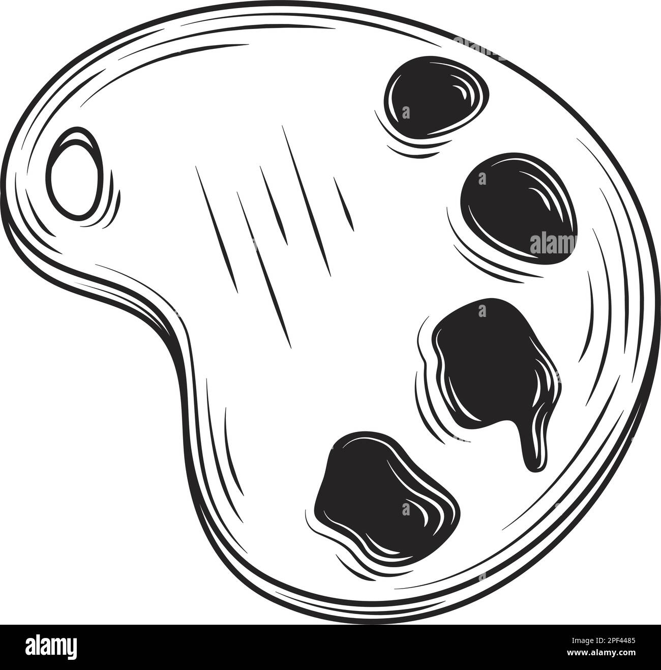 watercolor palette art doodle Stock Vector Image & Art - Alamy