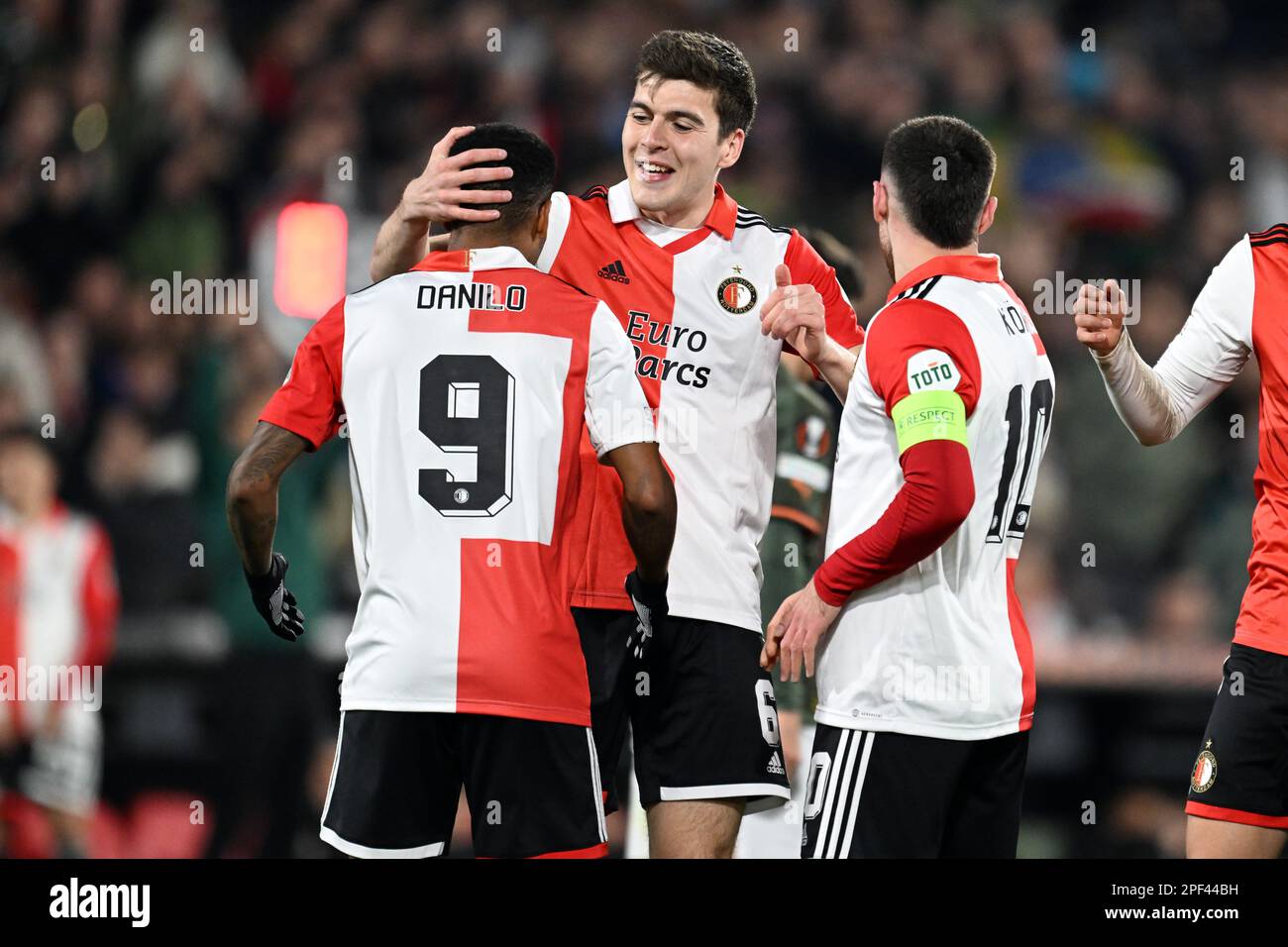ROTTERDAM - Danilo of Feyenoord, Jacob Rasmussen of Feyenoord, Orkun Kokcu of Feyenoord ...