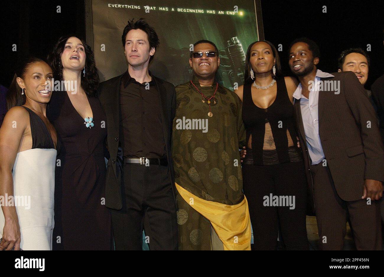 "The Matrix Revolutions" cast members, from left, Jada Pinkett Smith ...