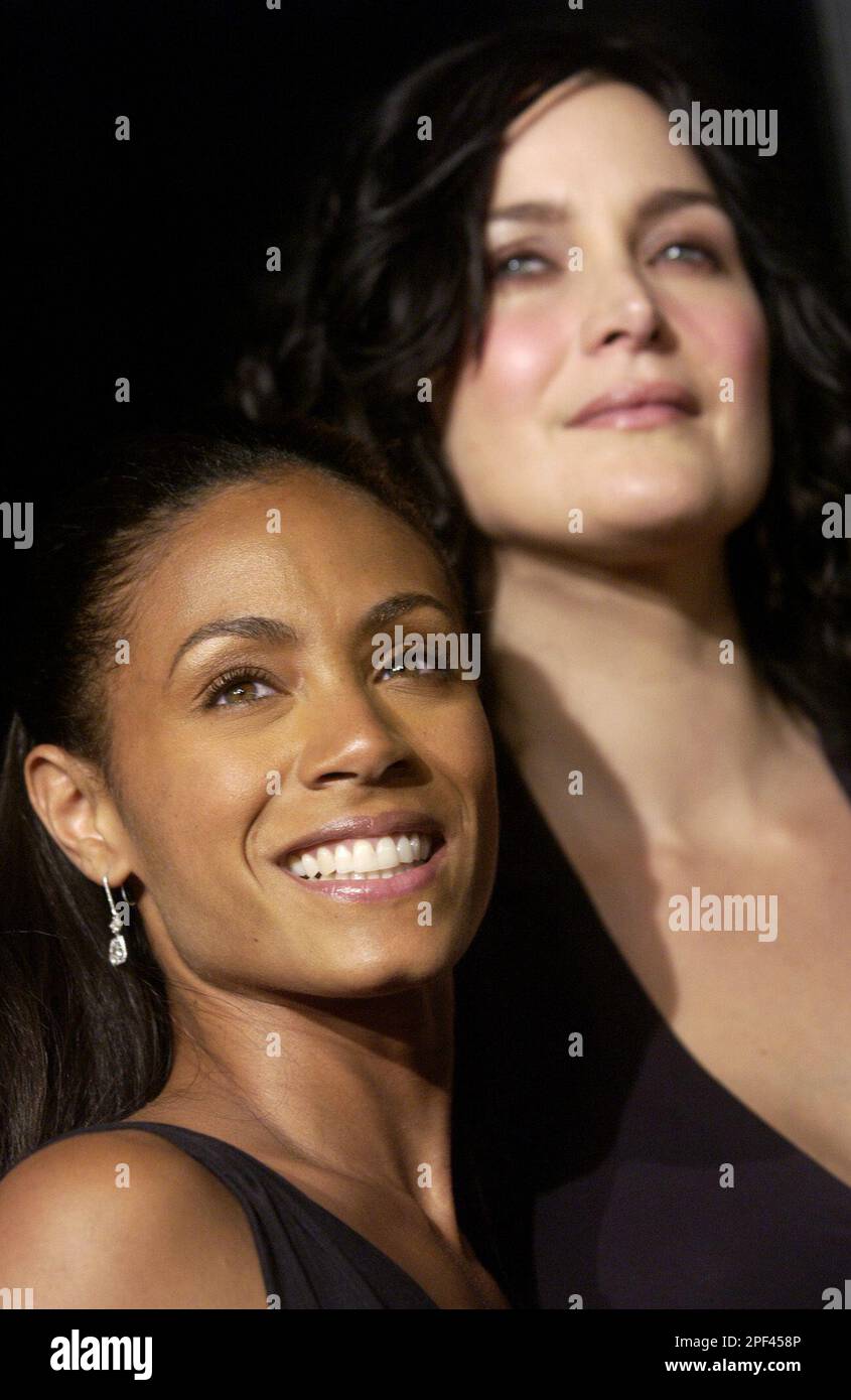 "The Matrix Revolutions" cast members Jada Pinkett Smith, left, and ...