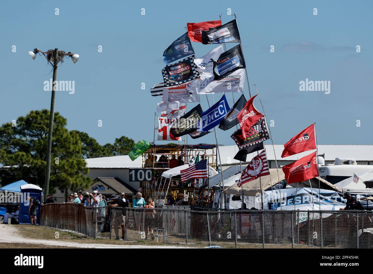 Sebring, Florida, USA - 16/03/2023, ambiance, flag, drapeau, during the 1000 Miles of Sebring ...