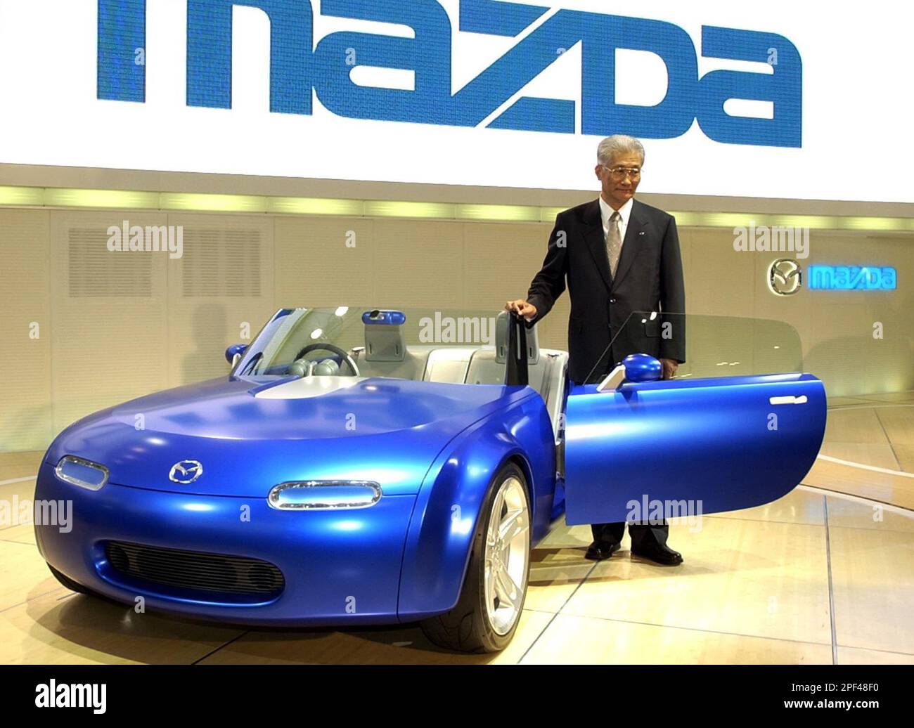 Mazda Motor Corp. President Kazuhisa Imaki introduces Ibuki, a new ...