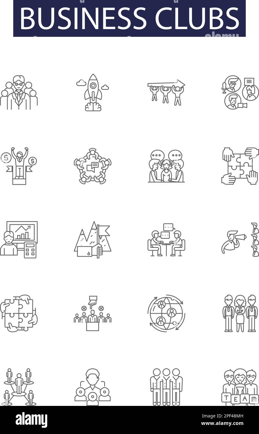 Business clubs line vector icons and signs. club, design, luxury, event ...