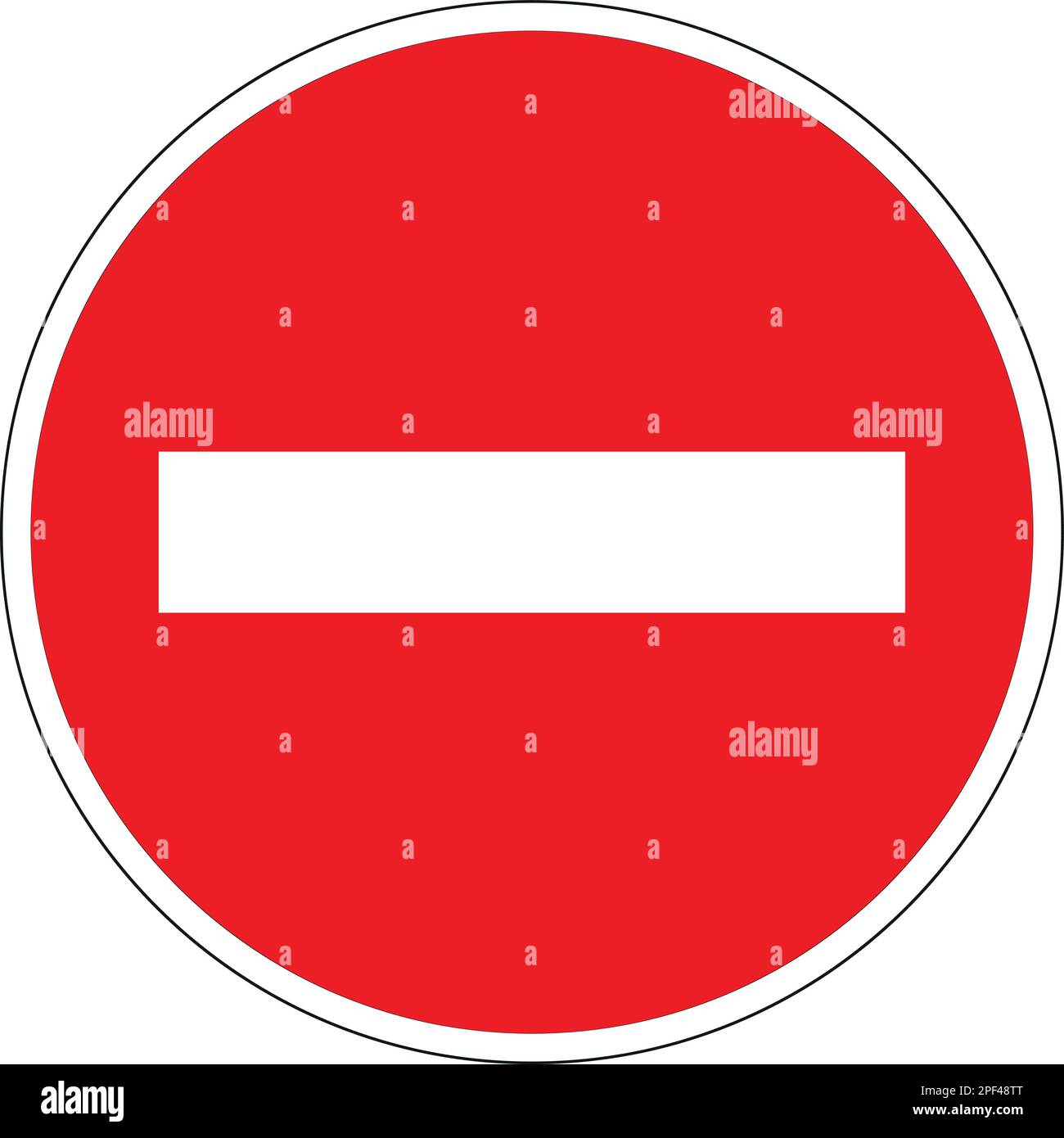 Road sign: No entry Stock Vector Image & Art - Alamy