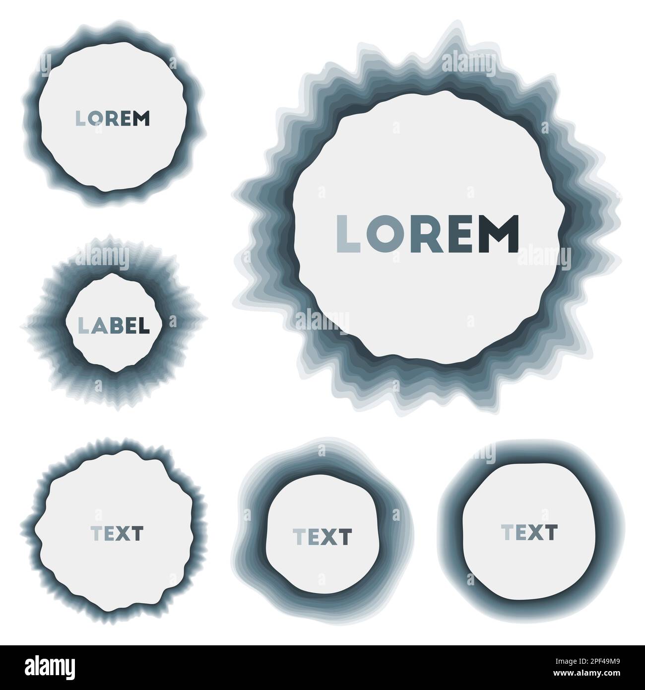 Round logos collection. Astonishing circular backgrounds. Captivating ...