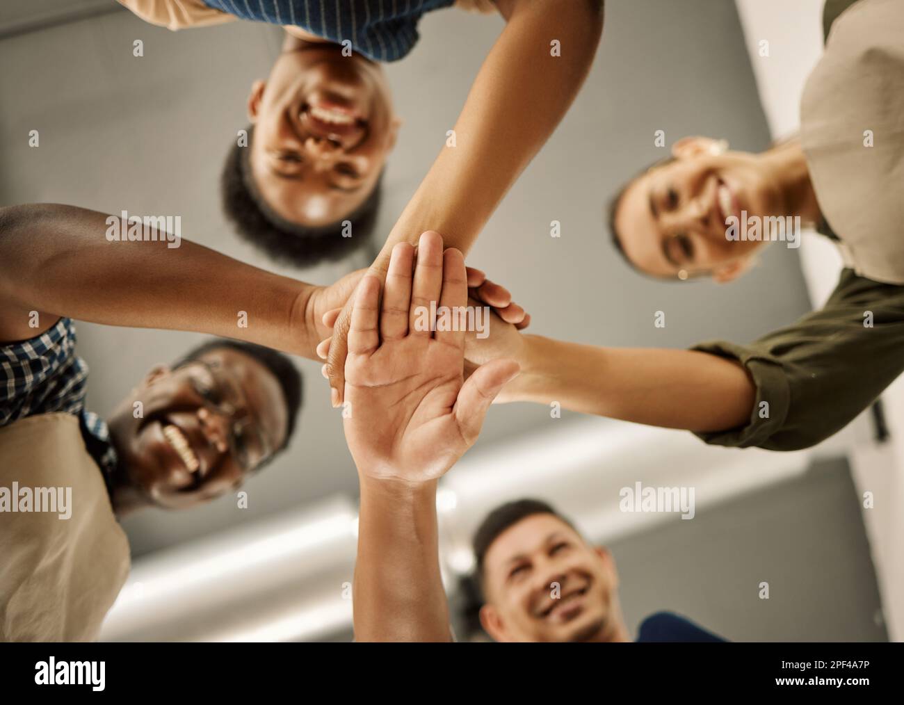 Diverse group of young people hands hi-res stock photography and images ...