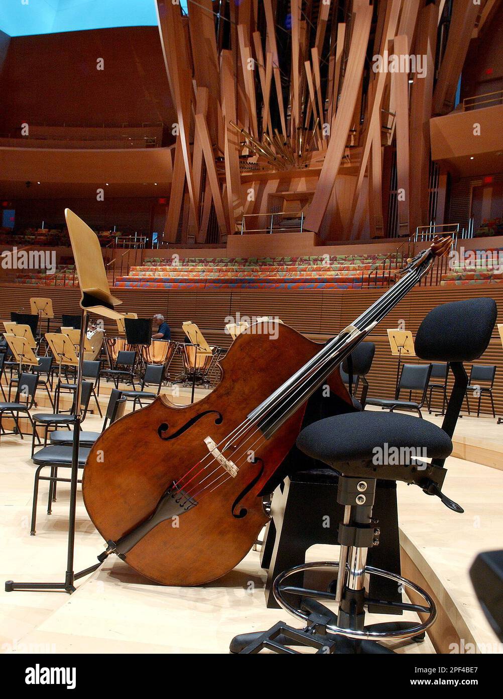 ** FOR USE ANYTIME **A cello sits on the floor of the new Walt Disney ...