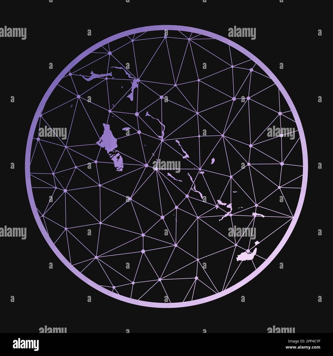 Bahamas icon. Vector polygonal map of the country. Bahamas icon in ...