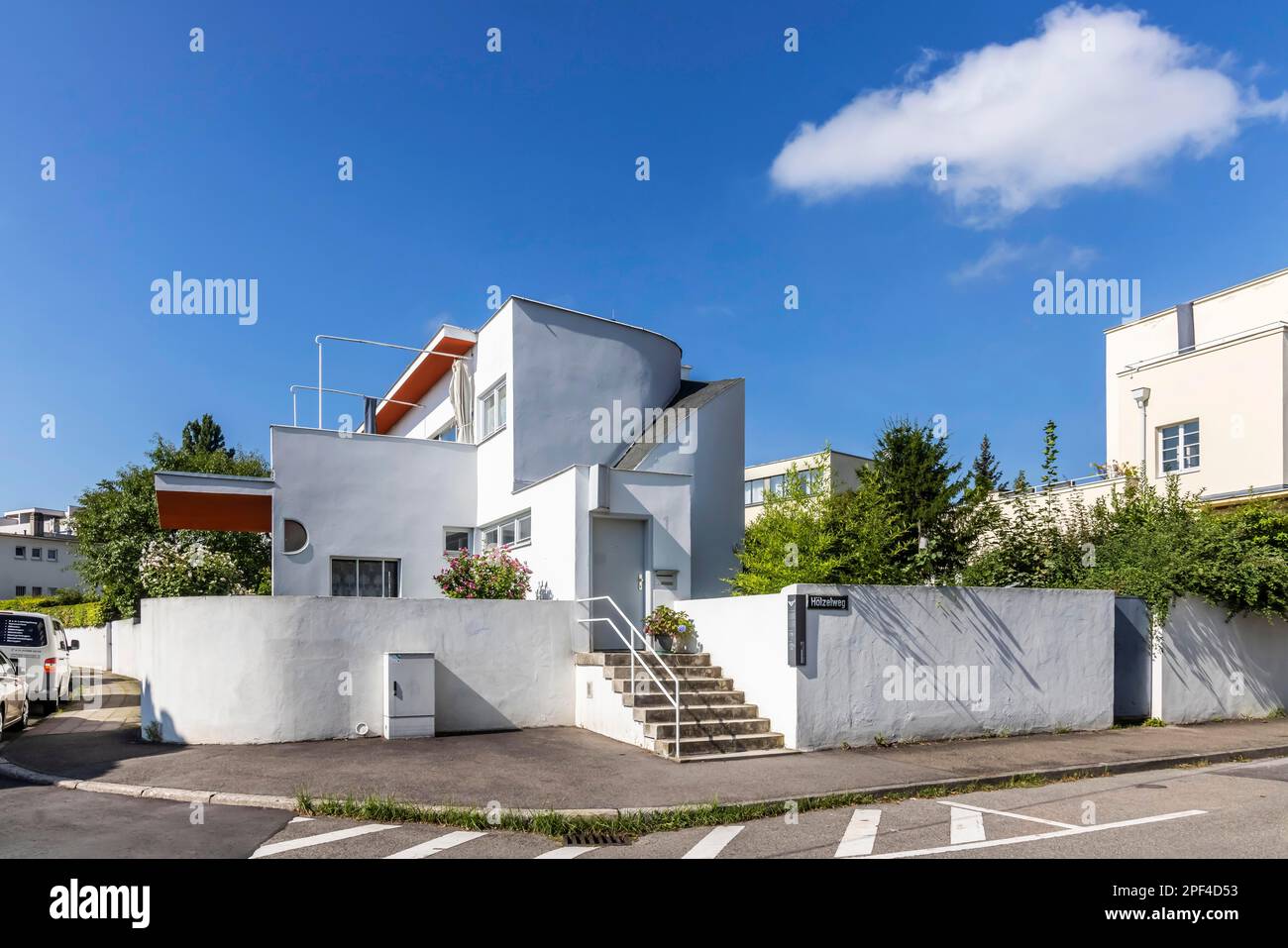 House by architect Hans Scharoun, exterior view, Weissenhofsiedlung ...