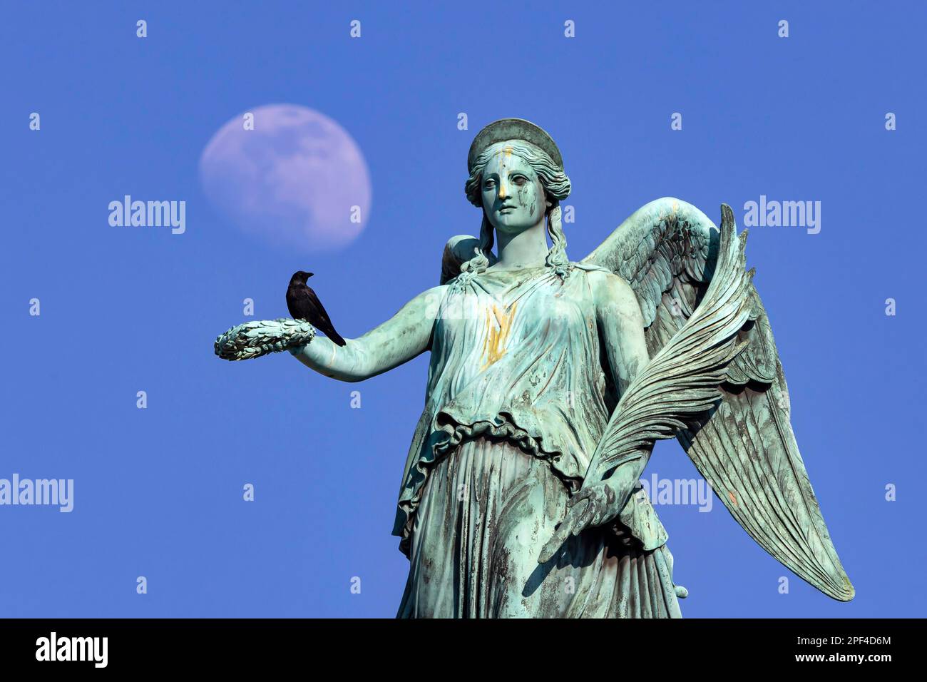 Jubilee column on the Schlossplatz with the sculpture of the goddess ...