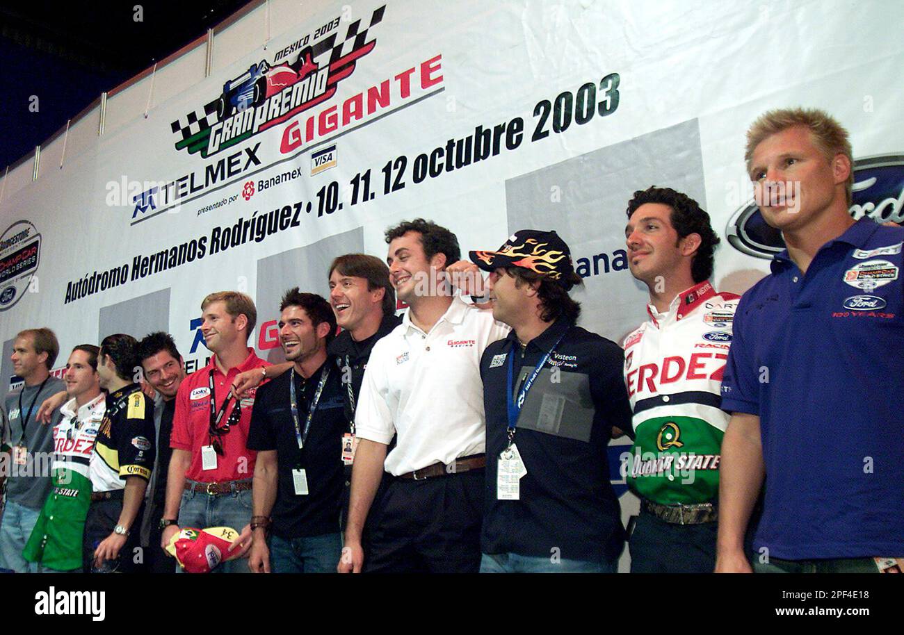 Champ Car drivers right to left, Mica Sallo, Roberto Gonzalez, Oriol ...