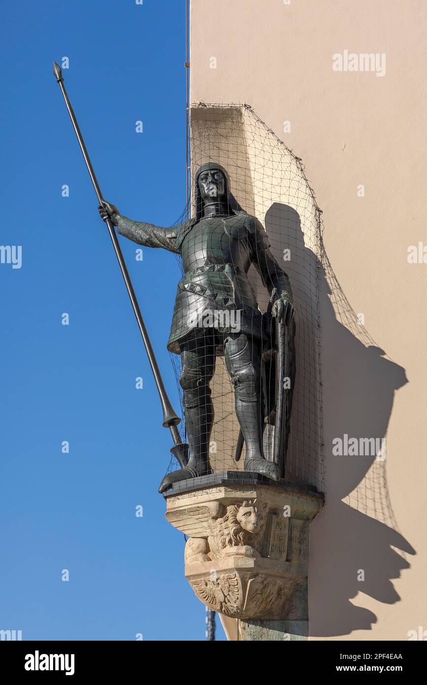 Knight sculpture at the Chamber of Industry and Commerce, Nuremberg ...