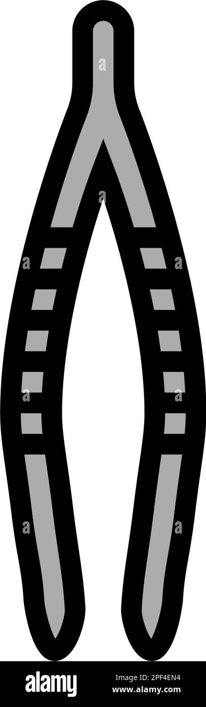 forceps chemical glassware lab color icon vector illustration Stock ...