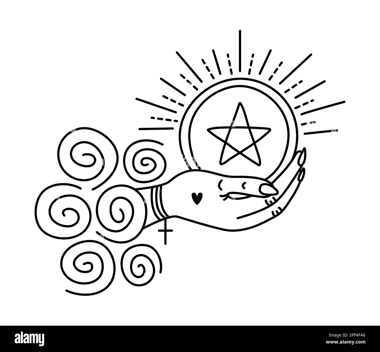 Pentacles tarot Black and White Stock Photos & Images - Alamy