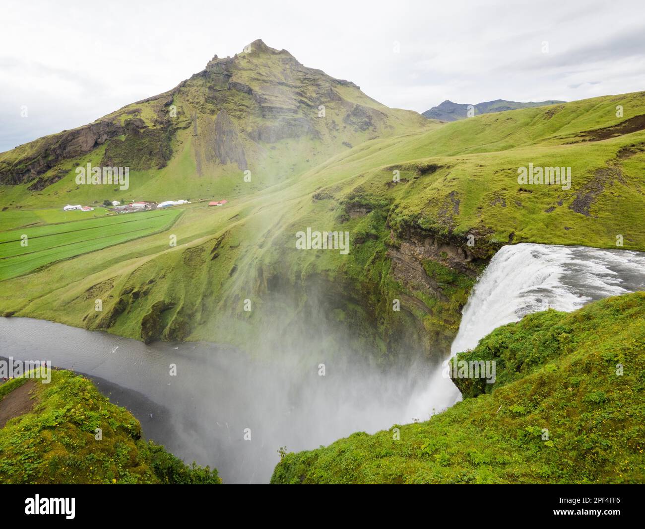 Skogafoss Waterfall, Skoga River, Landscape at Fimmvoerouhals Hiking ...